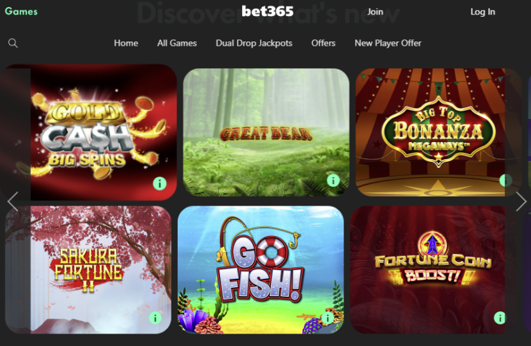 bet365 Games Review and Bonus 2026 | Up to 500 Spins (No Wagering)