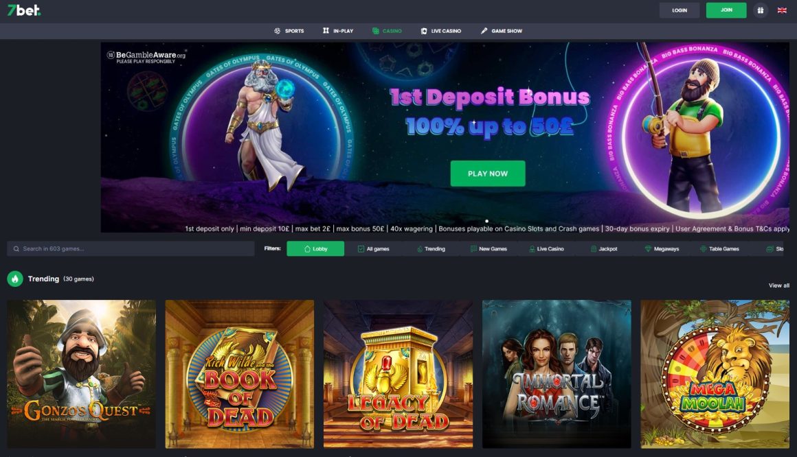 7Bet Casino Bonus – Get 100% Up to £50 Match (UK Review 2025)