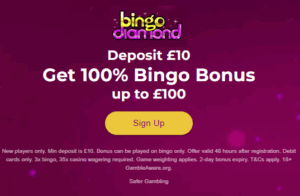 Bingo Diamond Review – £100 Bonus, Terms & Bingo Games 2025