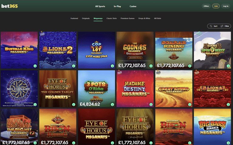 bet365 Games Review and Bonus 2026 | Up to 500 Spins (No Wagering)